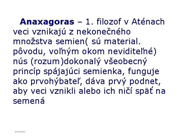 Filozofia prehad 22 10 2012 Antika 1 ran