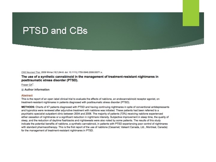 Medical Cannabis Dr Andrea Burry MSc MD FCFP