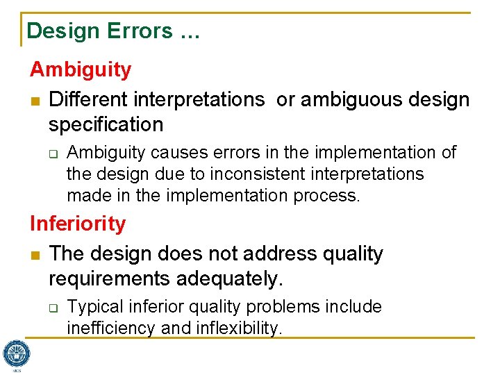 Design Concepts CS861 Software System Design Architecture Dr