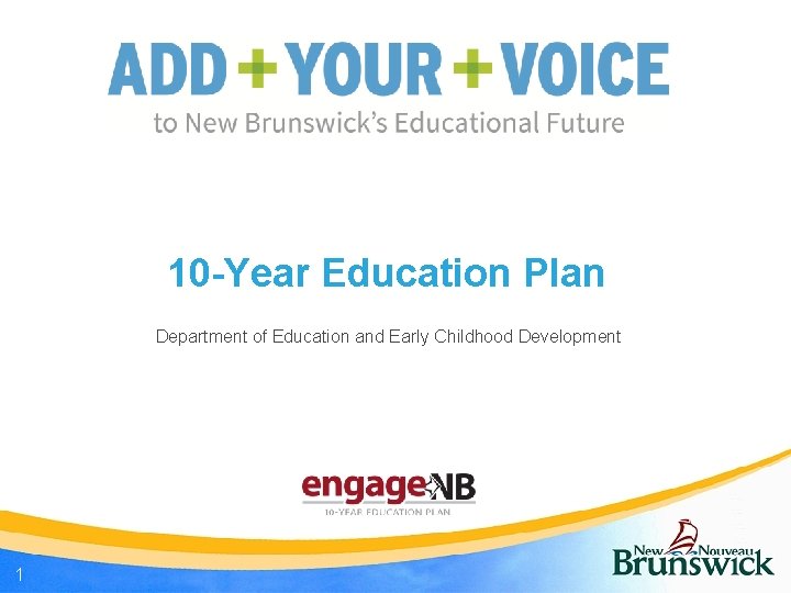 10 Year Education Plan Department of Education and