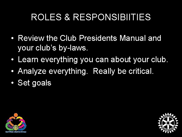 PRESIDENTELECT Roles and Responsibilities PDG Tamie Babb District