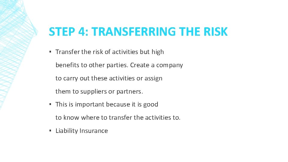 TEN RULES FOR REDUCING RISK By Leah Horner