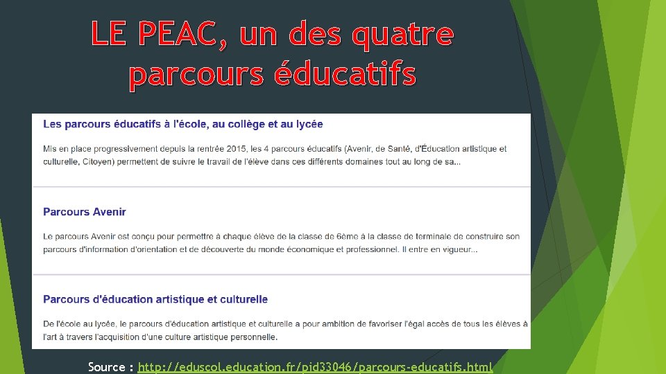 PEAC 2019 Parcours ducatif Artistique et Culturel Christine