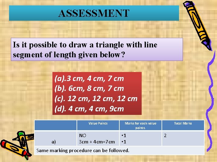 SUBJECT MATHEMATICS CLASS V TOPIC TRIANGLES LEARNING OBJECTIVES