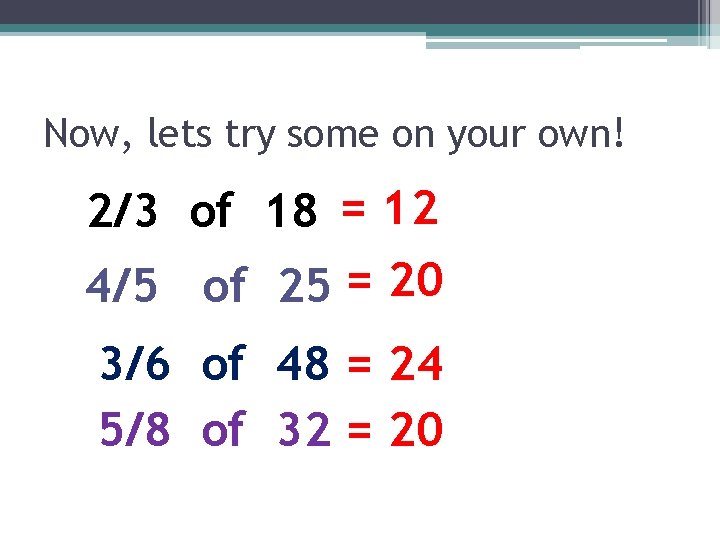 Fractions Chapter 2 What do we know about