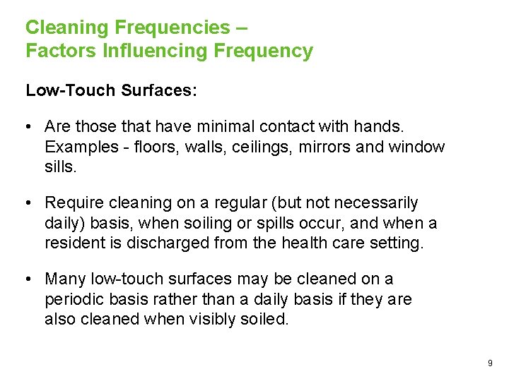 Best Practices for Environmental Cleaning Module 4 General