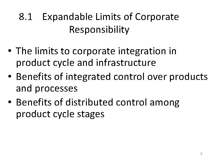 Chapter 8 The Challenge of Integration The Expandable