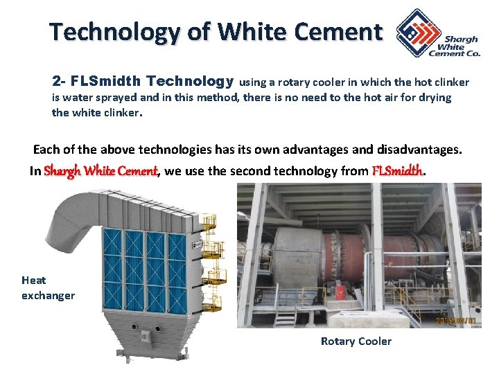 IRANIAN WHITE CEMENT INDUSTRY and SHARGH WHITE CEMENT