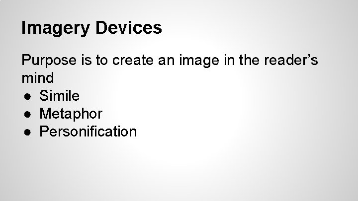 Poetic Devices Introduction to Poetry Unit Imagery Devices