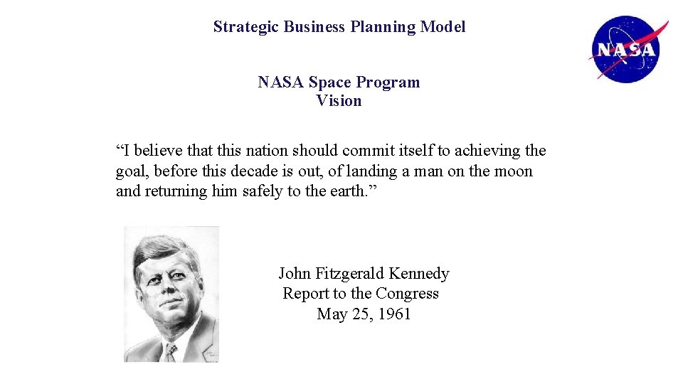 Strategic Business Planning NASA Space Program Application Strategic