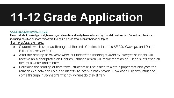 Spiral Analysis Anthony Pozdol But what anchor standard