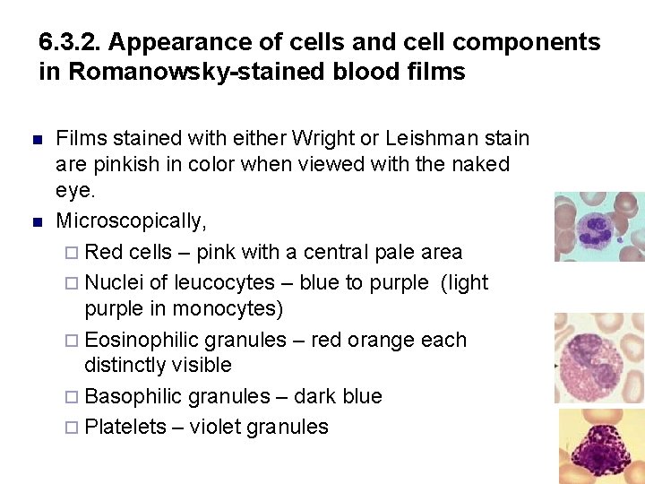 CHAPTER 6 Staining and Examination of Blood films