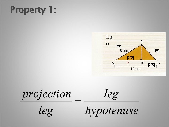 Metric Relations in Right Triangles By drawing the