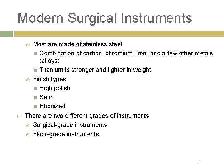 SUR 106 Intro To Surgical Technology Chapter 12