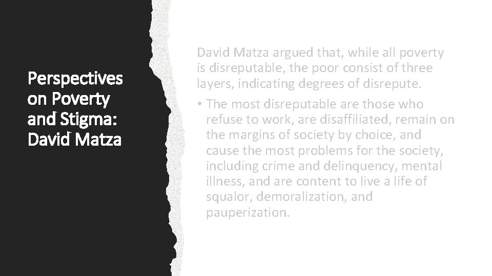 Chapter 4 Poverty and Disrepute Book Deviant Behavior