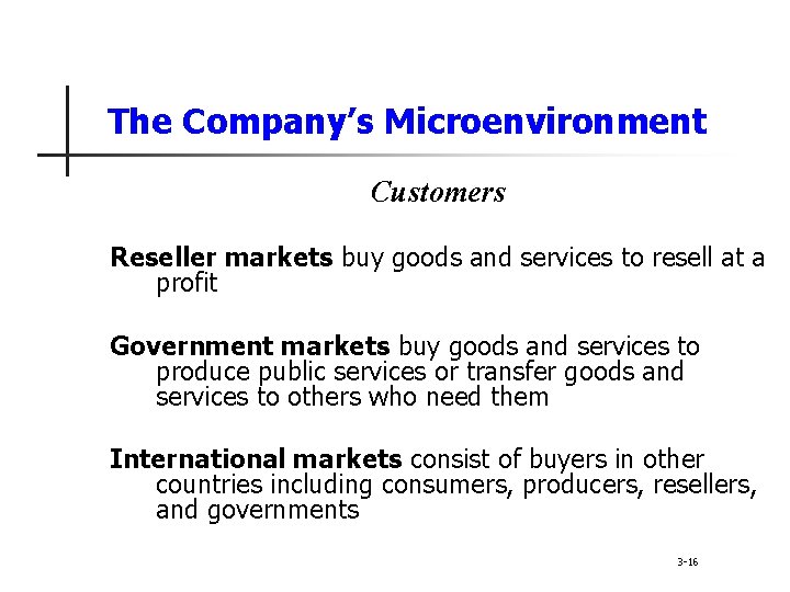 3 Principles of Marketing Analyzing the Marketing Environment
