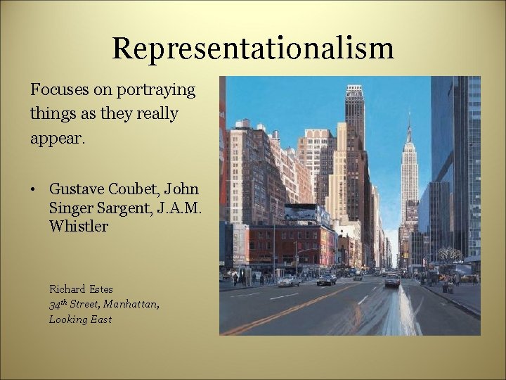 Describe what you see Aesthetics A branch of