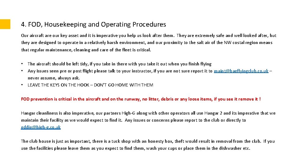 Club Induction Pack BAE Flying Club Issue 1