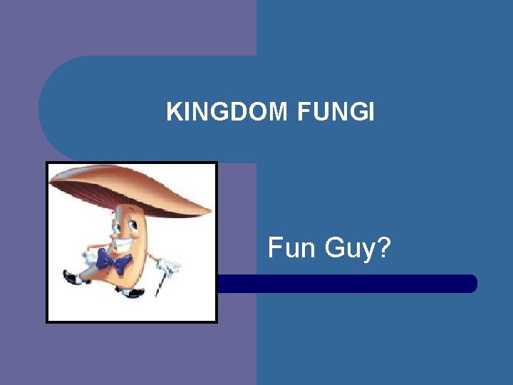 KINGDOM FUNGI Fun Guy An Overview l Form