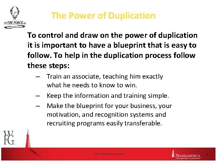 Business Format System Duplication For internal use only