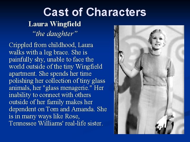 Introduction to The Glass Menagerie By Tennessee Williams