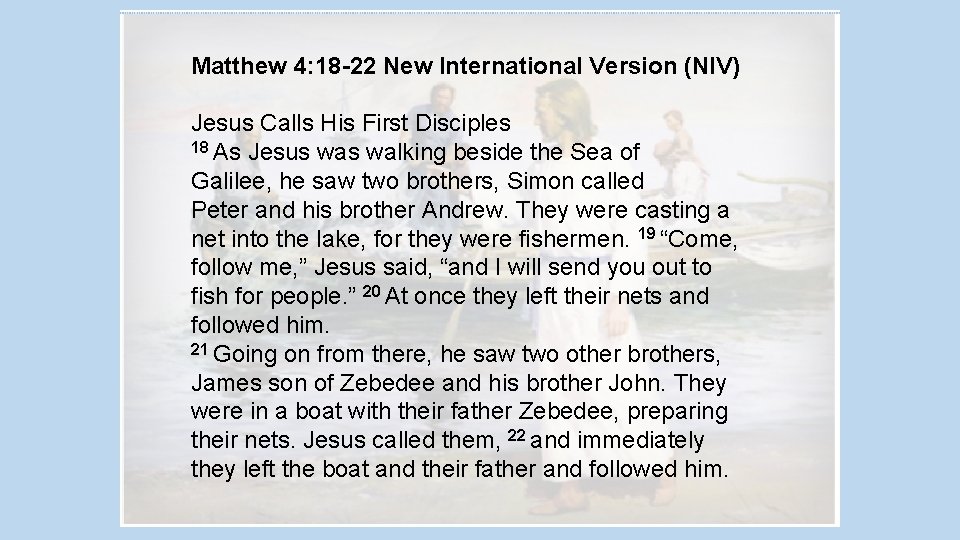 To understand how the disciples came to be