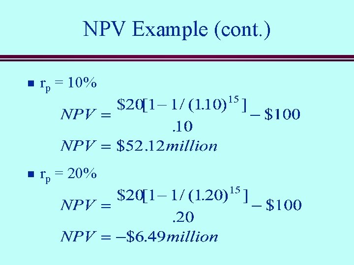 Class 3 Investment Decisions and Capital Budgeting Value