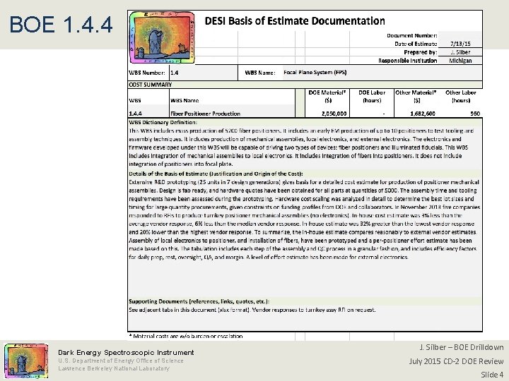 WBS 1 4 BOE Drilldown Joseph Silber WBS