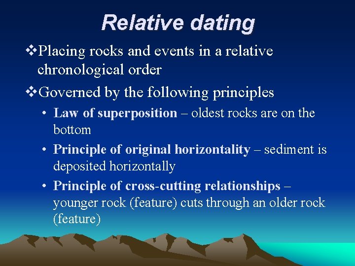 Earth Science 101 Geologic Time Chapter 4 Instructor