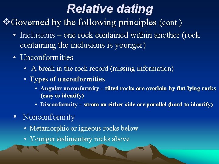 Earth Science 101 Geologic Time Chapter 4 Instructor