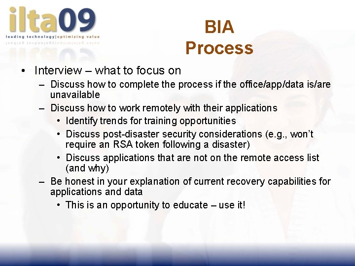 Business Continuity Planning Completing a Business Impact Assessment