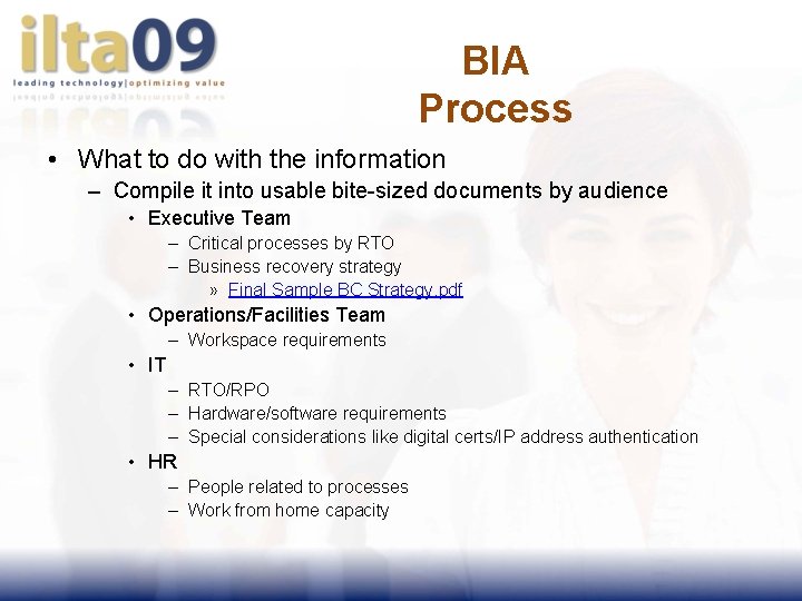 Business Continuity Planning Completing a Business Impact Assessment