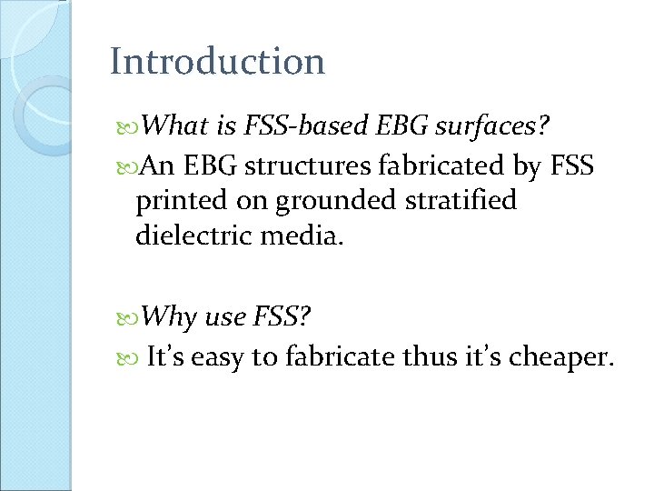 How To Analyze FSSBased EBG Surfaces Part I
