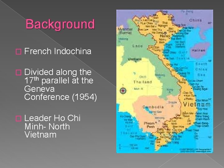 Vietnam 1955 1975 Background French Indochina Divided along