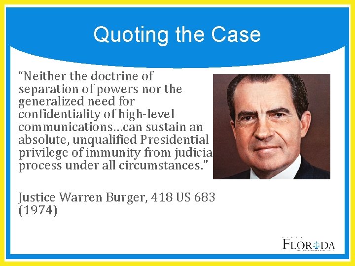 United States v Nixon The Rule of Law