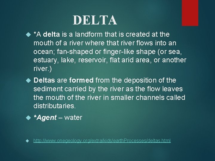 Deposition 6 TH GRADE EARTH SCIENCE OCTOBER 2017