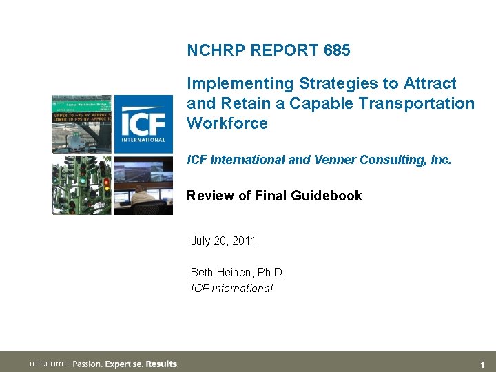NCHRP REPORT 685 Implementing Strategies to Attract and