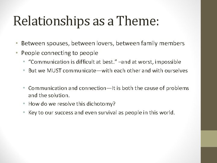 Discovering Theme in Drama And Discussing Essay 1