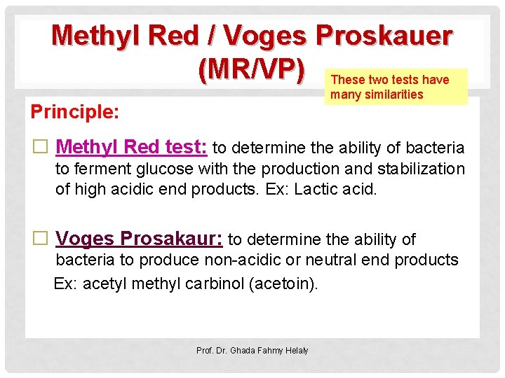 Biochemical Reactions General Microbiology Lab 5 By Prof