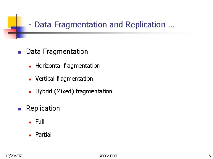 Distributed Databases and ClientServer Architectures Chapter 25 12292021