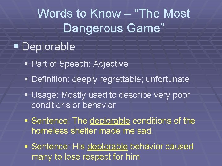 What Does it take to Survive Character Traits