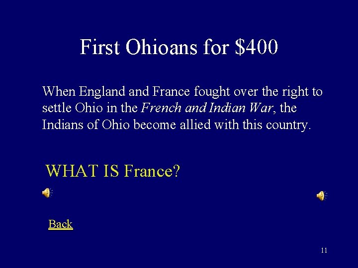 This is Jeopardy 4 th Grade Ohio History