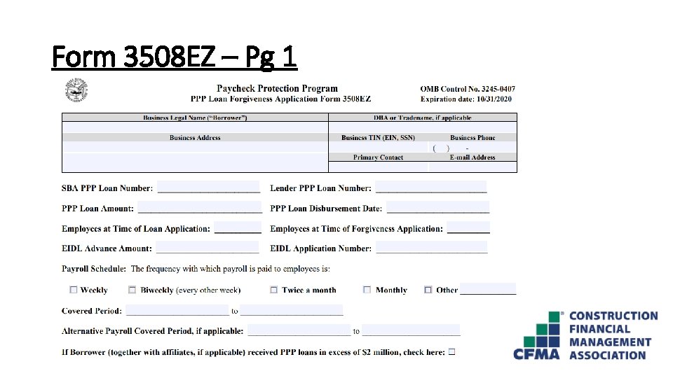 PPP Program Update October 27 2020 Tim Geppert