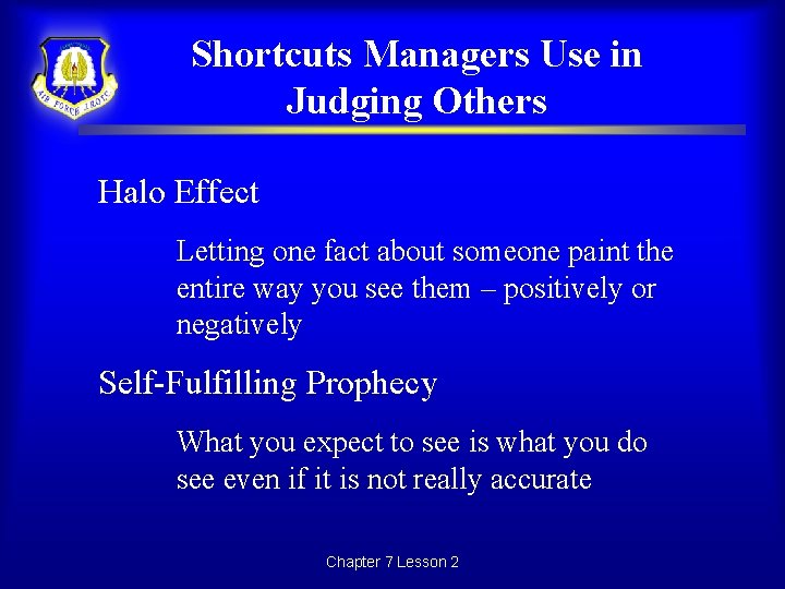 Managers and Group Behavior Overview Perception How People