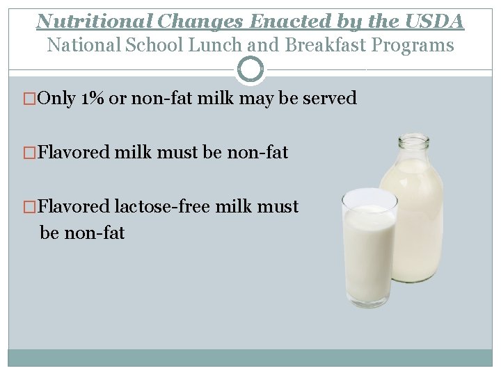 Texas Department of Agriculture TDA School Meal Pattern