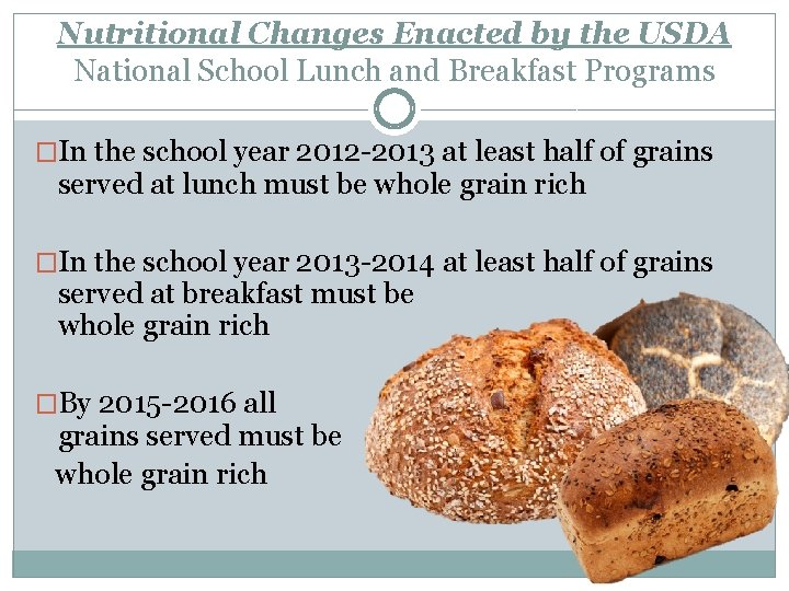 Texas Department of Agriculture TDA School Meal Pattern