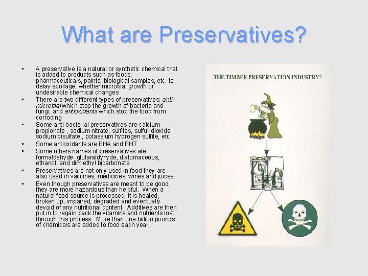 The Problems and Solutions of Mercury and Preservatives