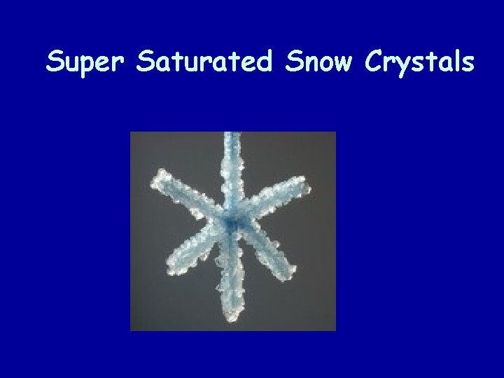 Super Saturated Snow Crystals The Whole Enchilada Heres