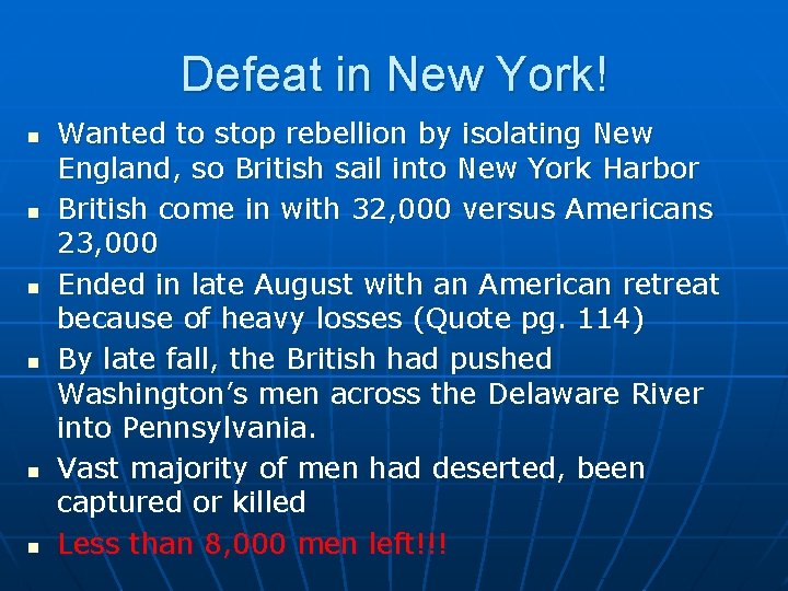The War for Independence DECLARATION OF INDEPENDENCE n