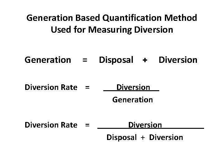 Overview of the AB 939 Diversion Rate Measurement